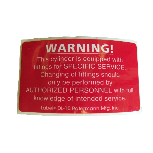 CGA - Red Warning Label - Ratermann Manufacturing Inc