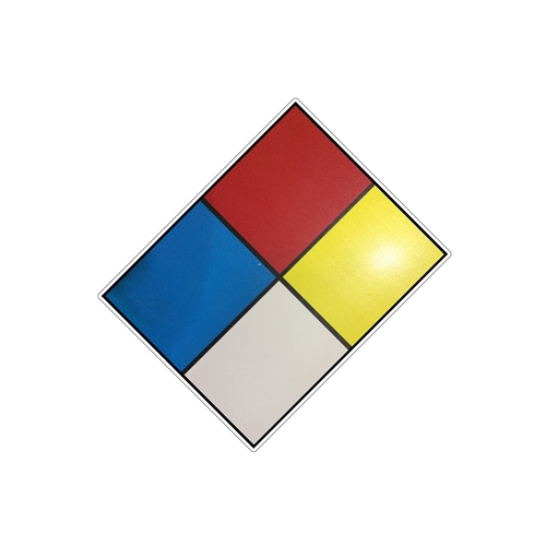 NFPA Color Diamond, 15" x 15" Plastic - Ratermann Manufacturing Inc